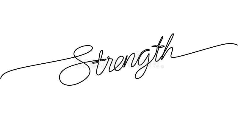Continuous One Line Drawing of Strength. Depicting Resilience and ...