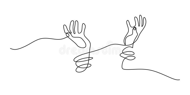 Continuous One Line Drawing of Strength. Depicting Resilience and ...