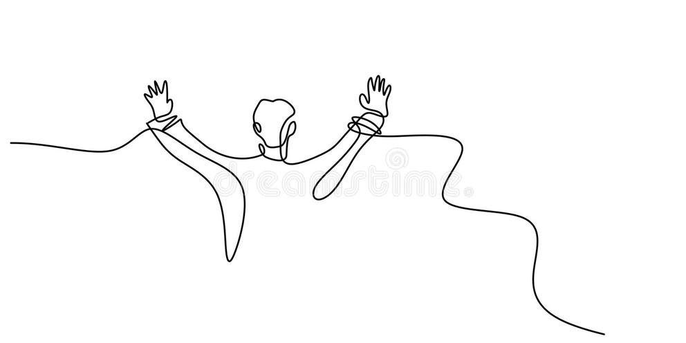 Continuous One Line Drawing of Strength. Representing Endurance and ...