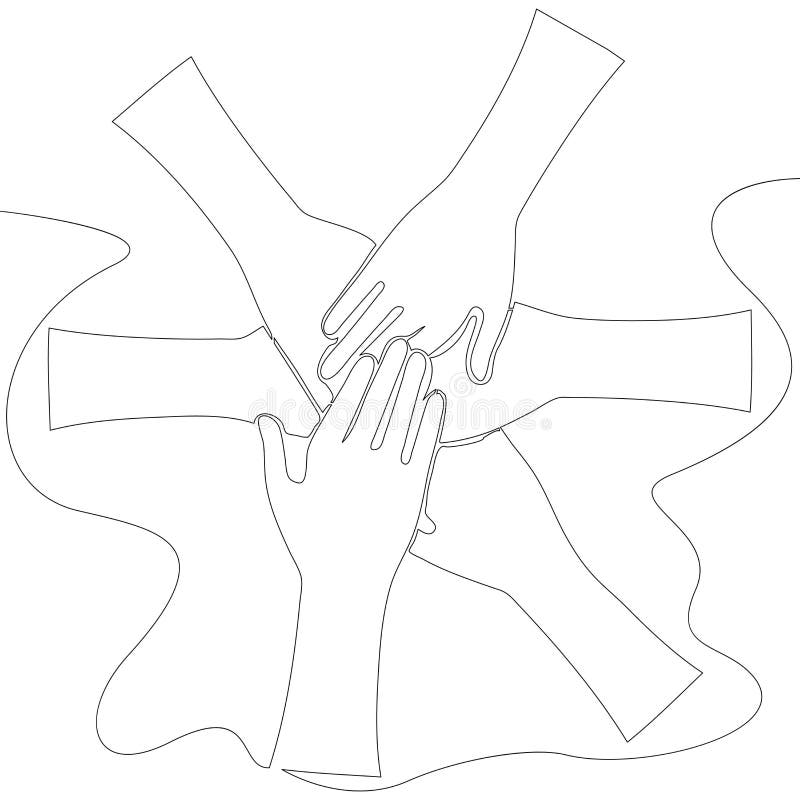 Unity Continuous Line Drawing Stock Illustrations – 696 Unity ...