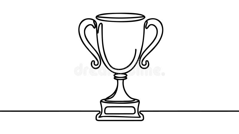 Trophy One Line Drawing Stock Illustrations – 652 Trophy One Line ...