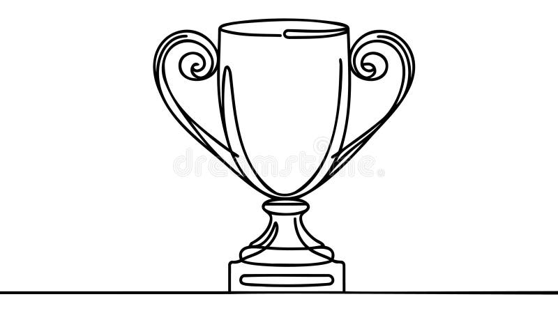 Trophy One Line Drawing Stock Illustrations – 652 Trophy One Line ...