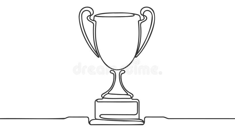 Trophy One Line Drawing Stock Illustrations – 652 Trophy One Line ...