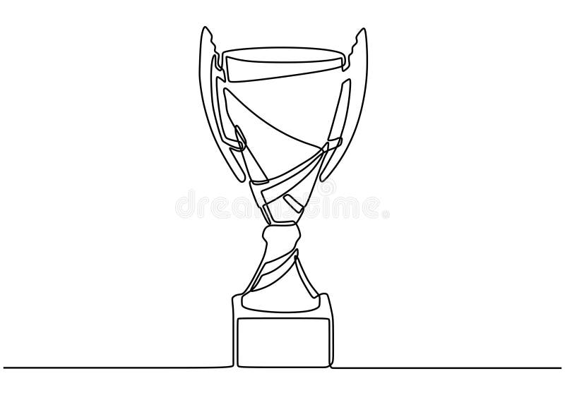 Trophy One Line Drawing Stock Illustrations – 305 Trophy One Line ...
