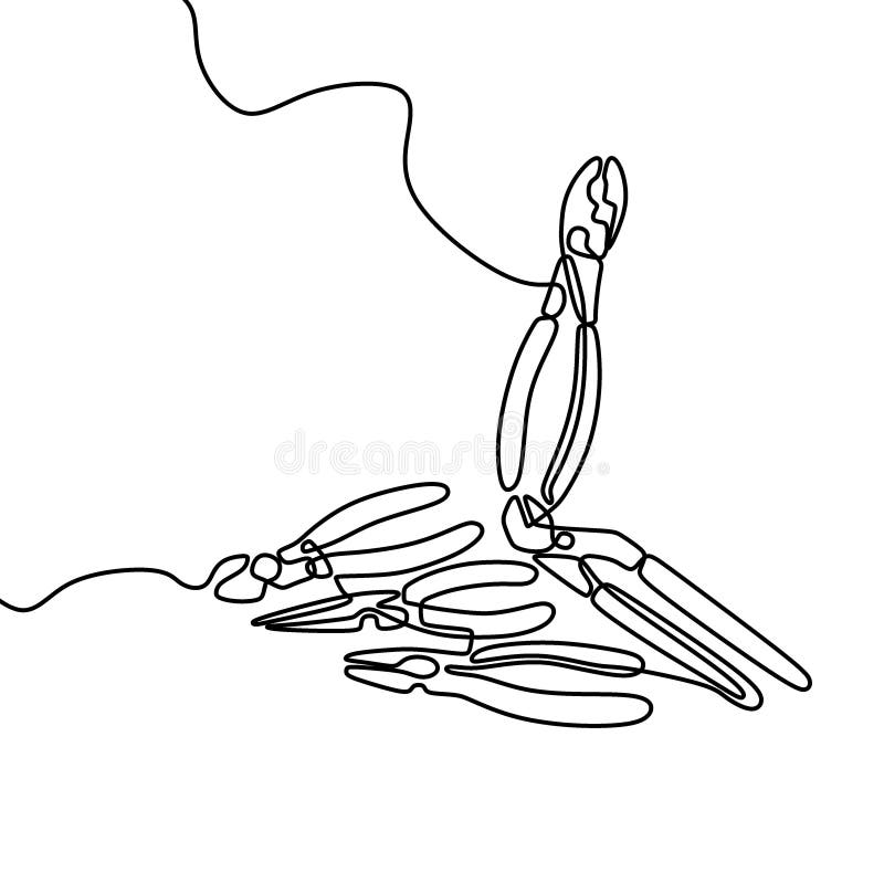 Continuous Line Tools Stock Illustrations – 738 Continuous Line Tools ...