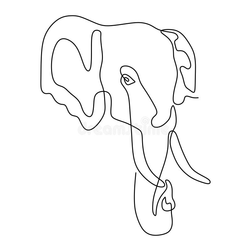 Line Art, Elephant stock vector. Illustration of culture - 155812136