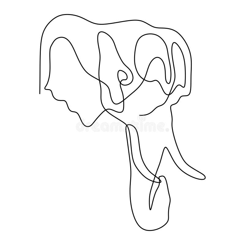 Indian Elephant Outline Simple Sketch Stock Illustrations – 318 Indian ...