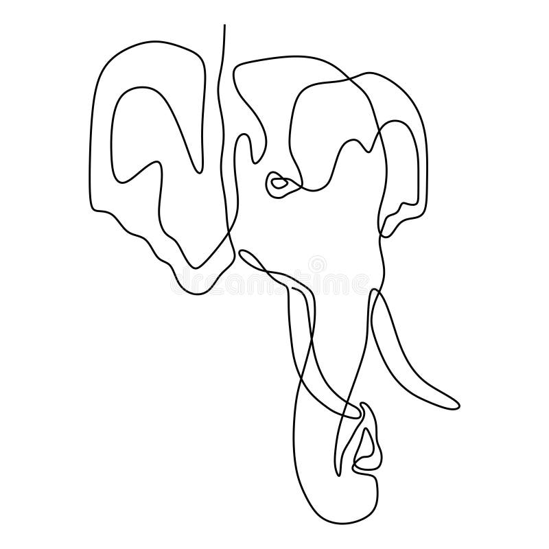 Line Art, Elephant stock vector. Illustration of culture - 155812136