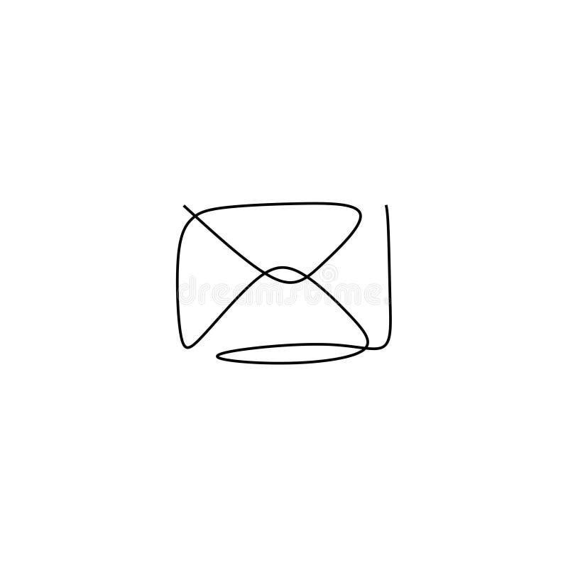 One Line Drawing Email Stock Illustrations – 243 One Line Drawing Email ...