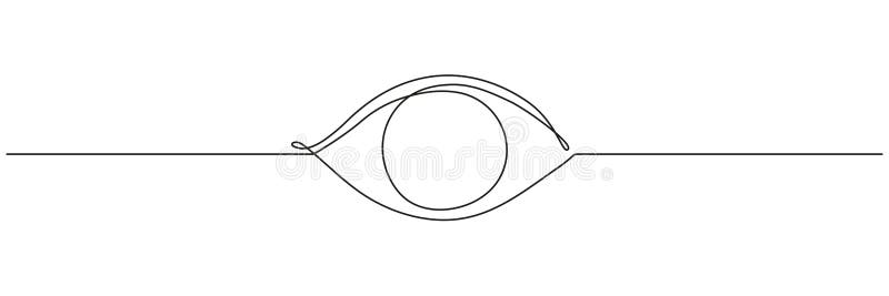Continuous One Line Eye Drawing Stock Illustration - Illustration of ...