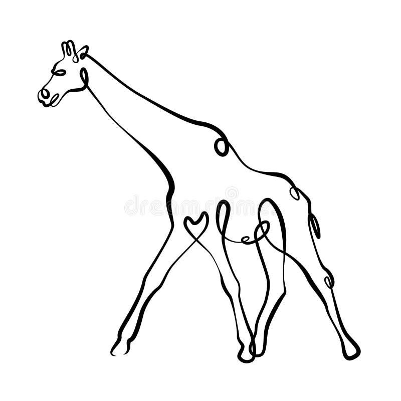 Giraffe Line Drawing Stock Illustrations – 2,290 Giraffe Line Drawing ...