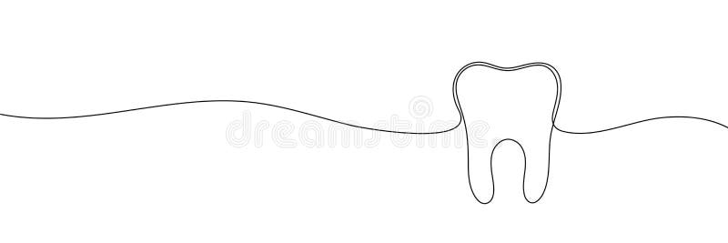 Continuous Line Tooth Stock Illustrations – 380 Continuous Line Tooth ...