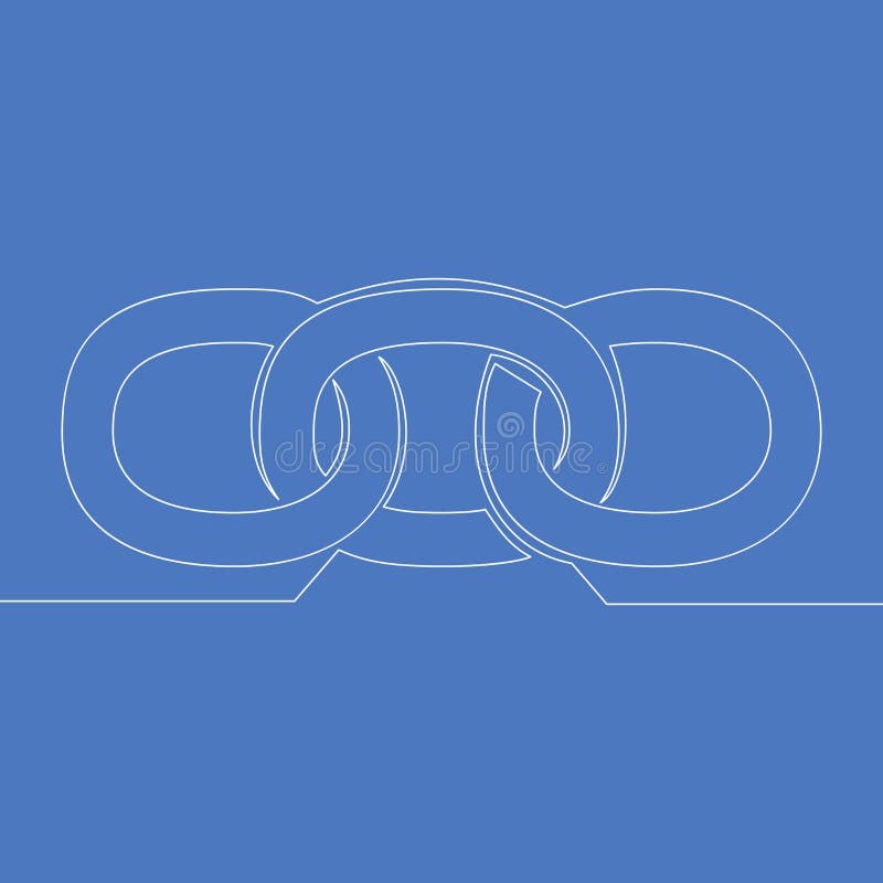 Continuous Line Drawing Link Stock Illustrations – 159 Continuous Line ...