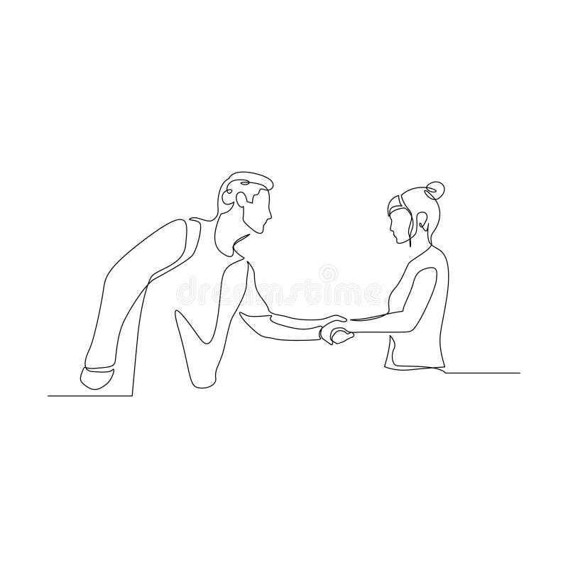 Shake Hands Line Drawing Stock Illustrations – 413 Shake Hands Line ...