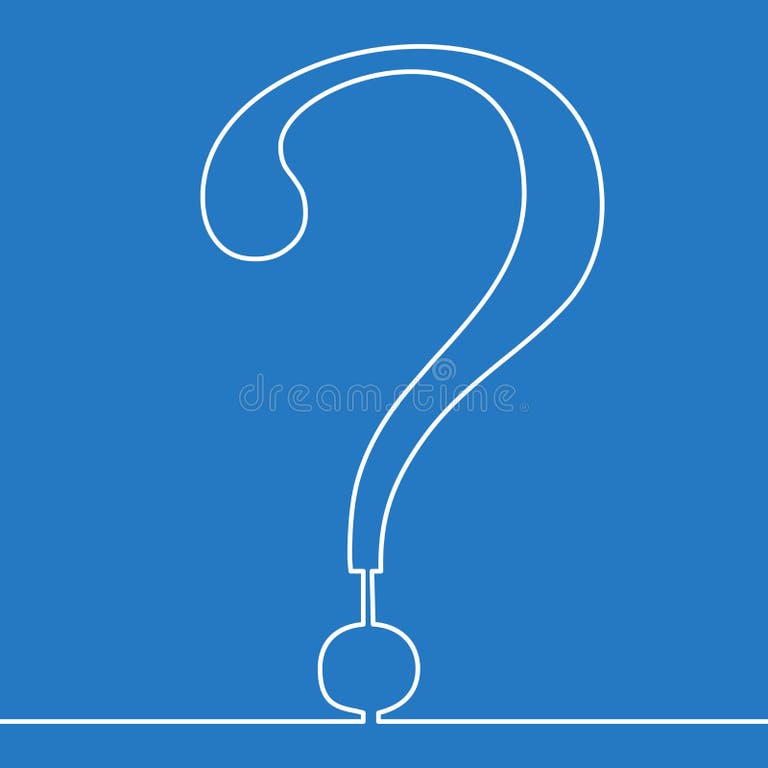 Continuous One Line Question Mark Drawn Concept Stock Vector ...