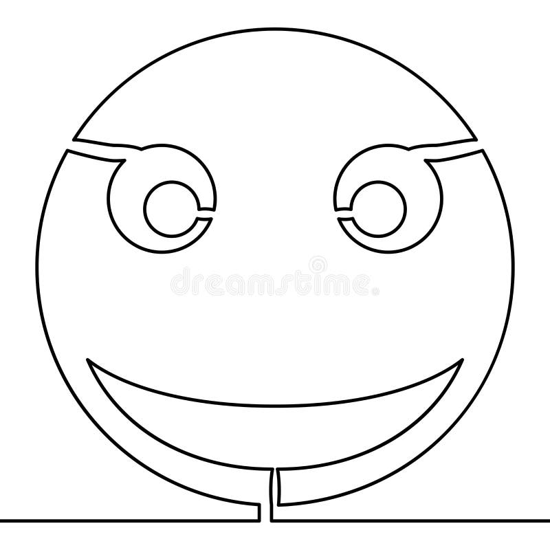 SMILE. Continuous Line Typography Text. Stock Vector - Illustration of ...