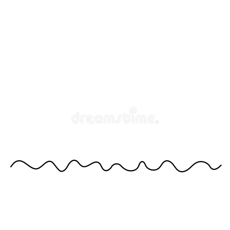 Continuous One Line Water Wavy Line. Marine Theme. Stock Illustration ...