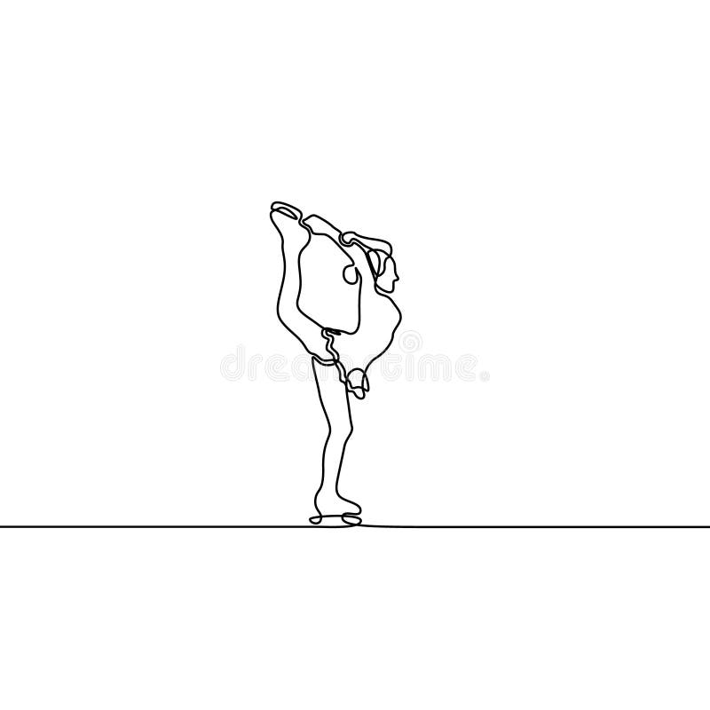 Ice Skating One Line Drawing Stock Illustrations – 88 Ice Skating One ...