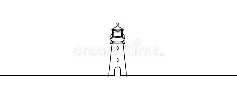 Continuous Line Drawing Lighthouse Stock Illustrations – 37 Continuous ...