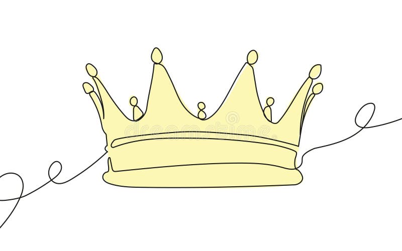 Continuous Line Drawing Crown Stock Illustrations – 713 Continuous Line ...