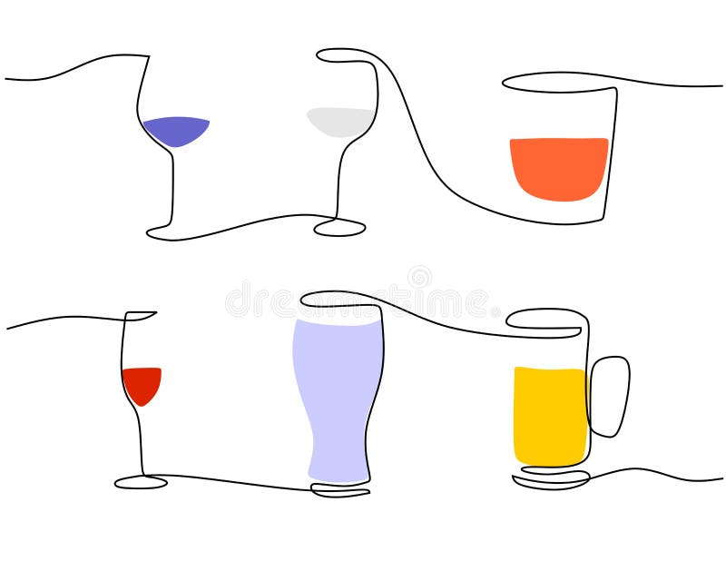 One Line Cocktail Stock Illustrations – 751 One Line Cocktail Stock ...