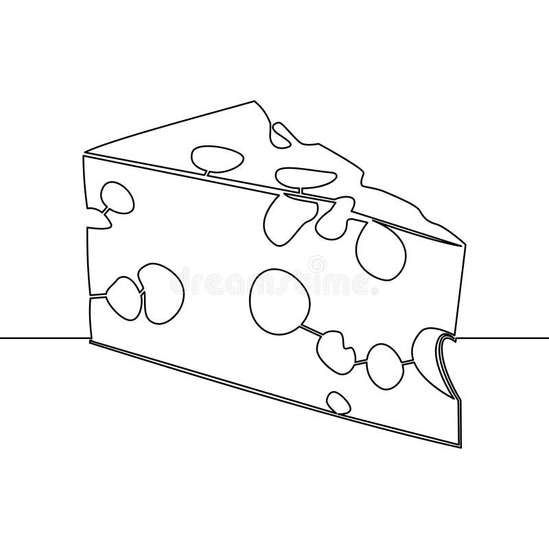 Cheese One Line Drawing Stock Illustrations – 334 Cheese One Line ...