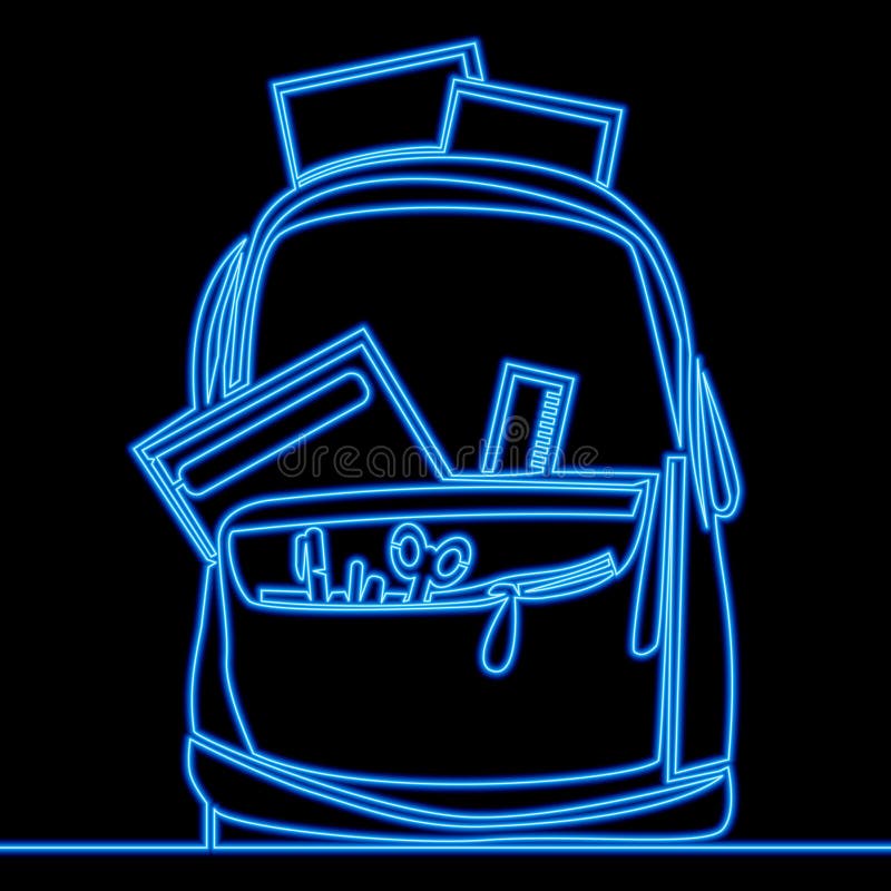 Continuous Line Drawing Backpack Stock Illustrations – 365 Continuous ...