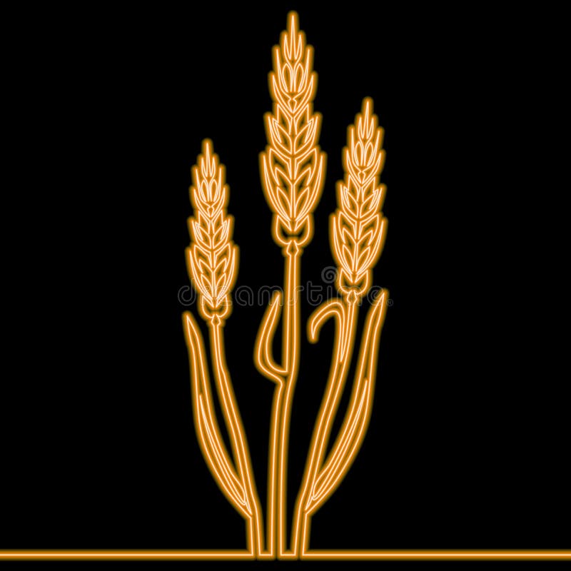 One Line Drawing Wheat Stock Illustrations – 383 One Line Drawing Wheat ...