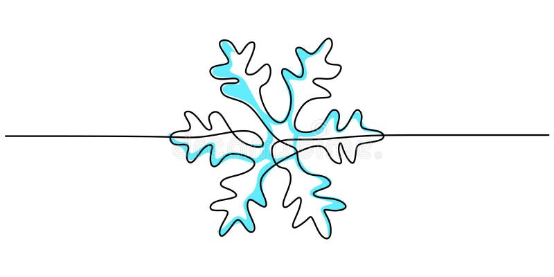 Single Line Drawing Snowflake Stock Illustrations – 532 Single Line ...