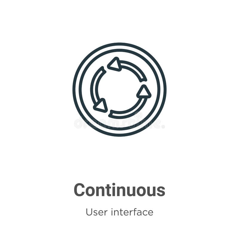 Outline Continuous Vector Icon. Isolated Black Simple Line Element ...