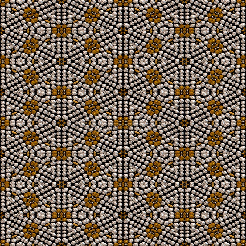 Continuous Pattern of Beadwork Stock Illustration - Illustration of ...