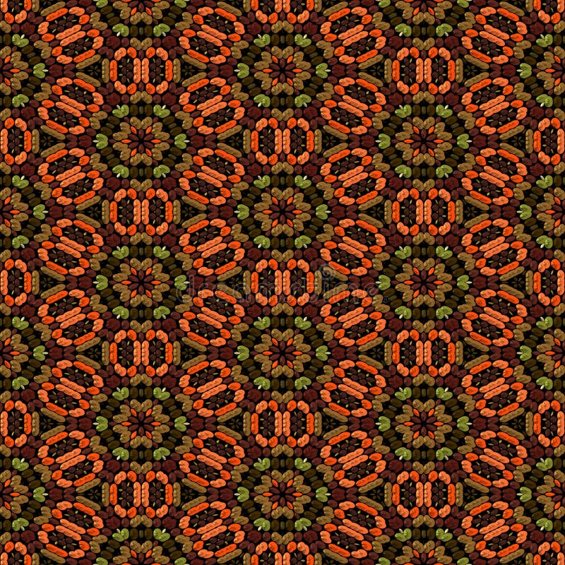 Continuous Pattern of Beadwork Stock Illustration - Illustration of ...