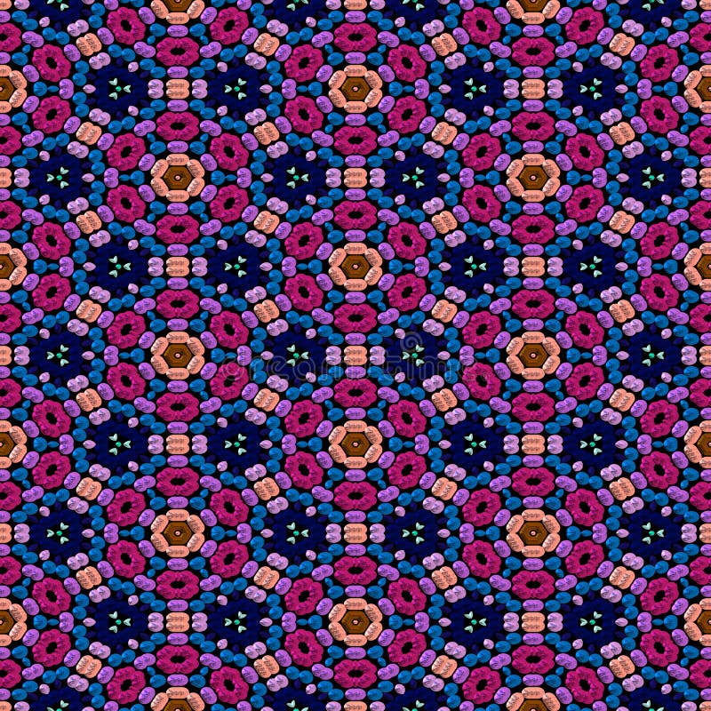 Continuous Pattern of Beadwork Stock Illustration - Illustration of ...