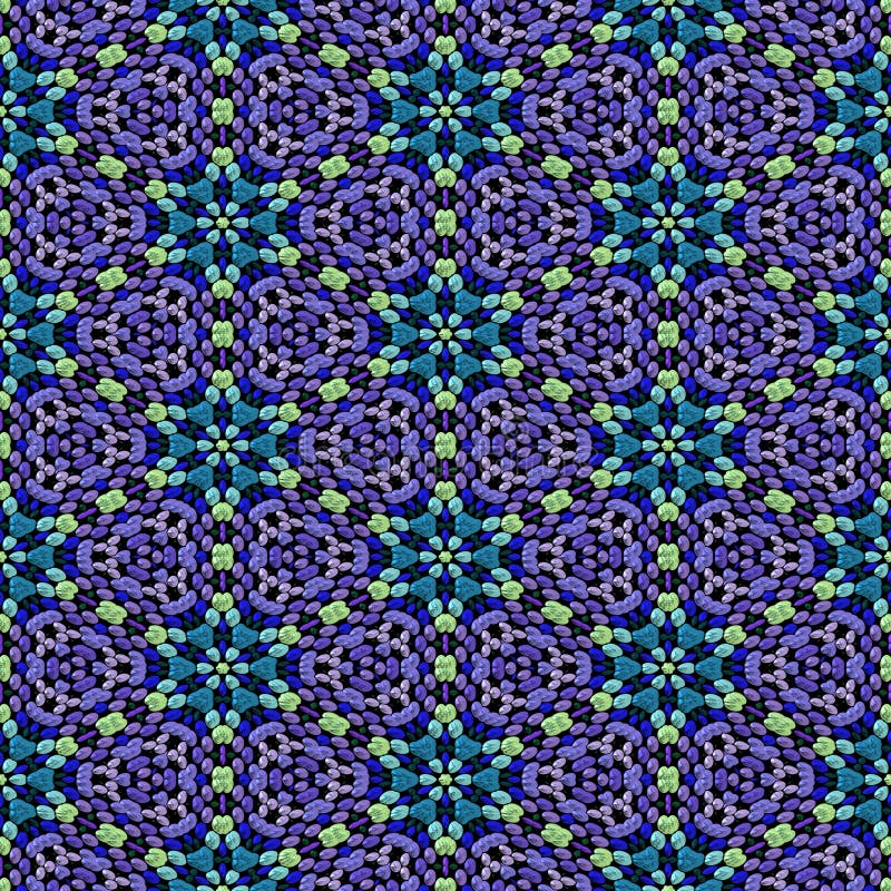 Continuous Pattern of Beadwork Stock Illustration - Illustration of ...