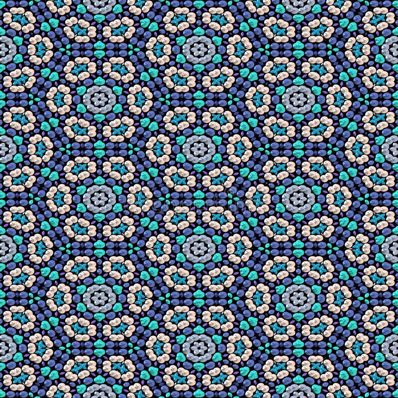 Continuous Pattern of Beadwork Stock Illustration - Illustration of ...