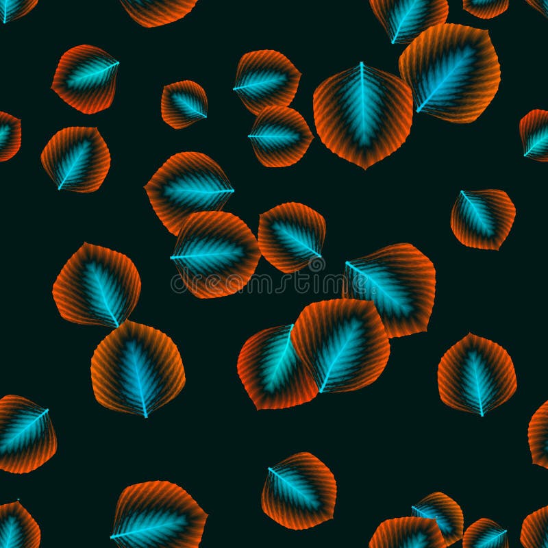 Continuous Pattern with Bright Leaves Stock Illustration - Illustration ...