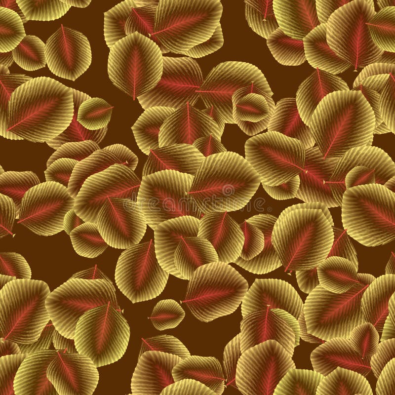 Continuous Pattern with Bright Leaves Stock Illustration - Illustration ...