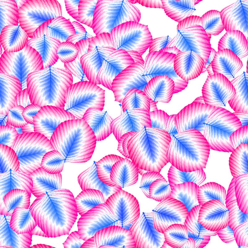 Continuous Pattern with Bright Leaves Stock Illustration - Illustration ...