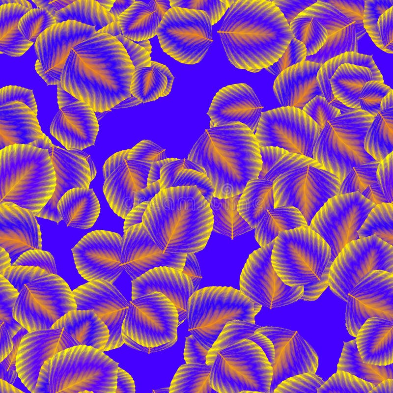 Continuous Pattern with Bright Leaves Stock Illustration - Illustration ...