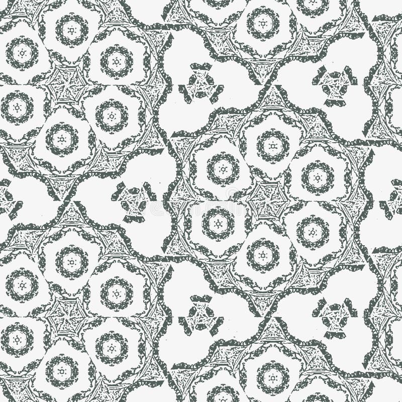 Monochrome Continuous Pattern for Fabric or Geometric Wallpaper Stock ...