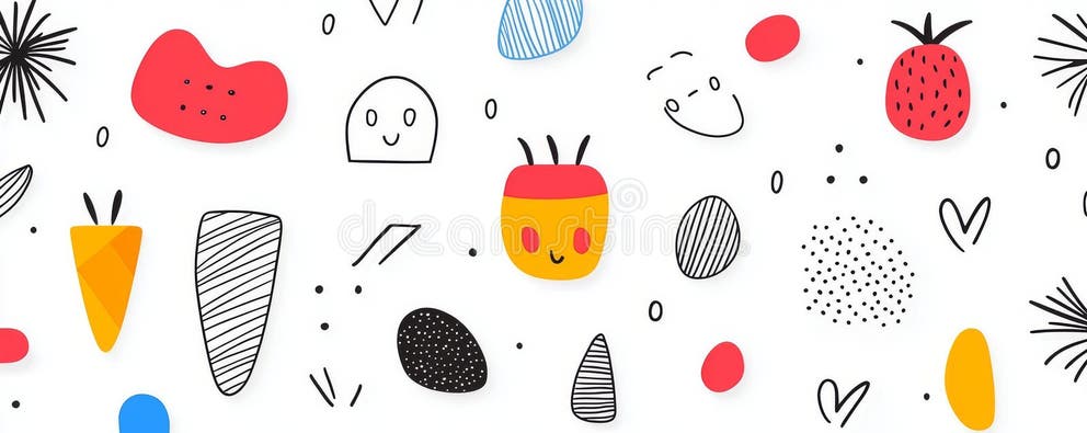 Continuous Pattern Featuring Letters and Symbols As a Background. Stock ...