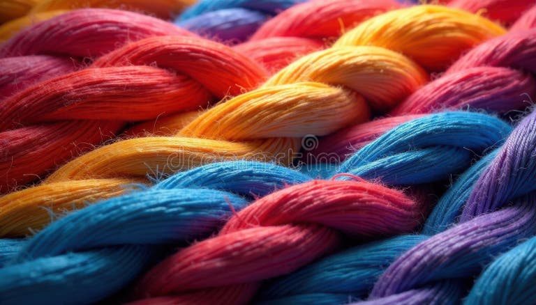 Continuous Pattern of Interwoven Fabric Threads, Organic, Background ...