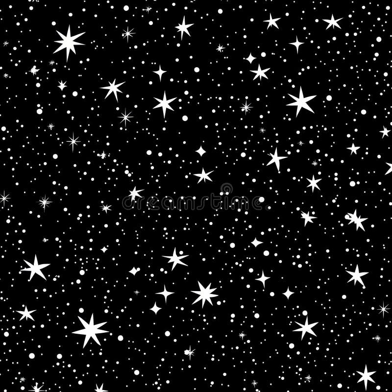 A Continuous Pattern of Star-shaped Glitter that Glows and Sparkles ...