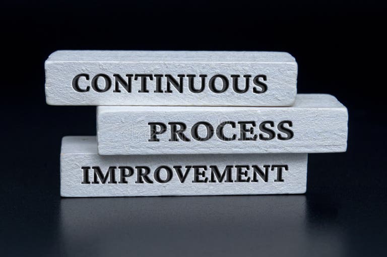 Continuous Process Improvement Text on White Wooden Blocks. Continuous ...