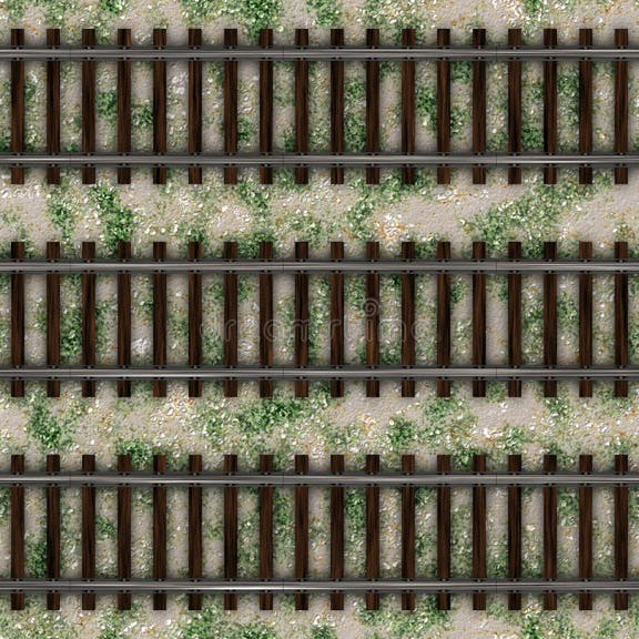 Continuous Rails Pattern. Railway Background Stock Illustration ...