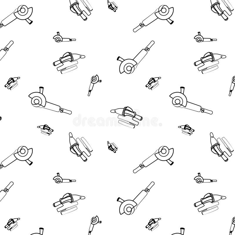 Continuous Repeating Grinder Tool Pattern in One Line. Vector Stock ...