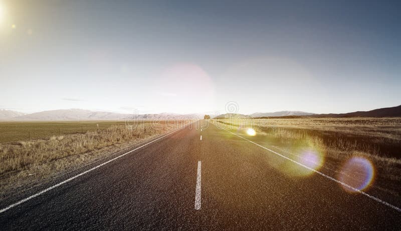 Continuous Road Scenic with Mountain Ranges Concept Stock Photo - Image ...