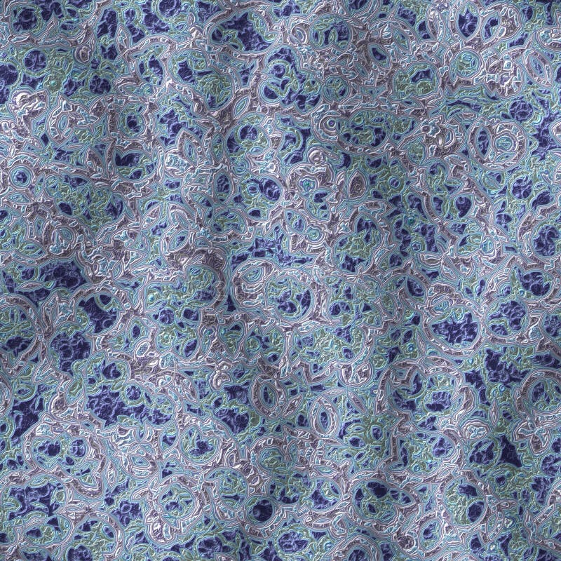 Continuous Shining Brocade Pattern Stock Illustration - Illustration of ...