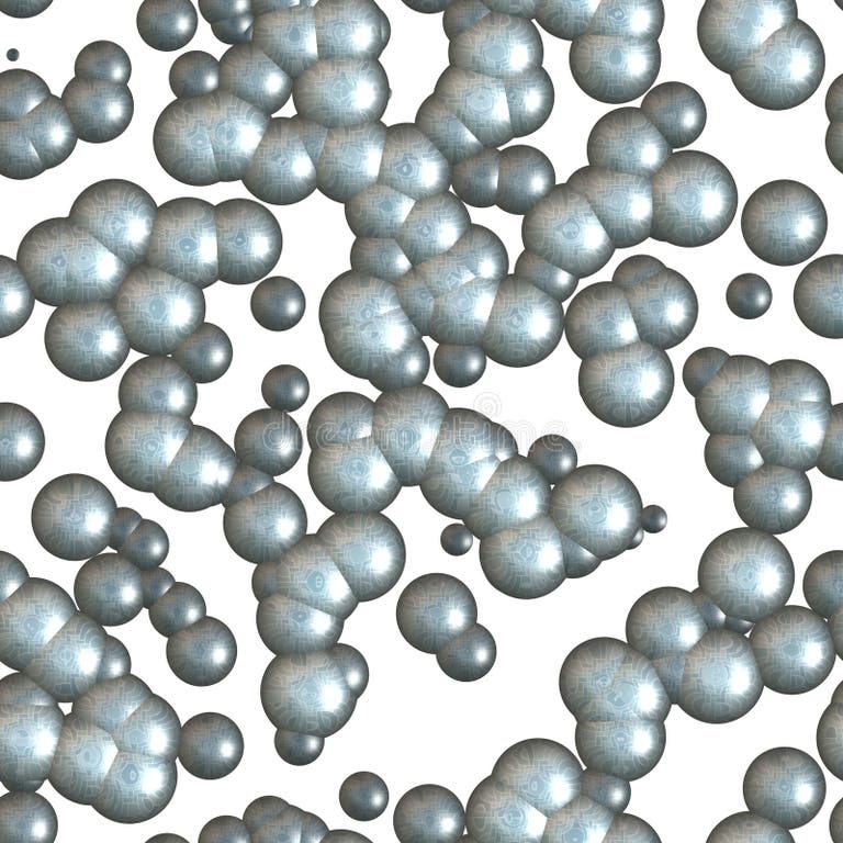 Continuous Silver Molecular Pattern Stock Illustration - Illustration ...