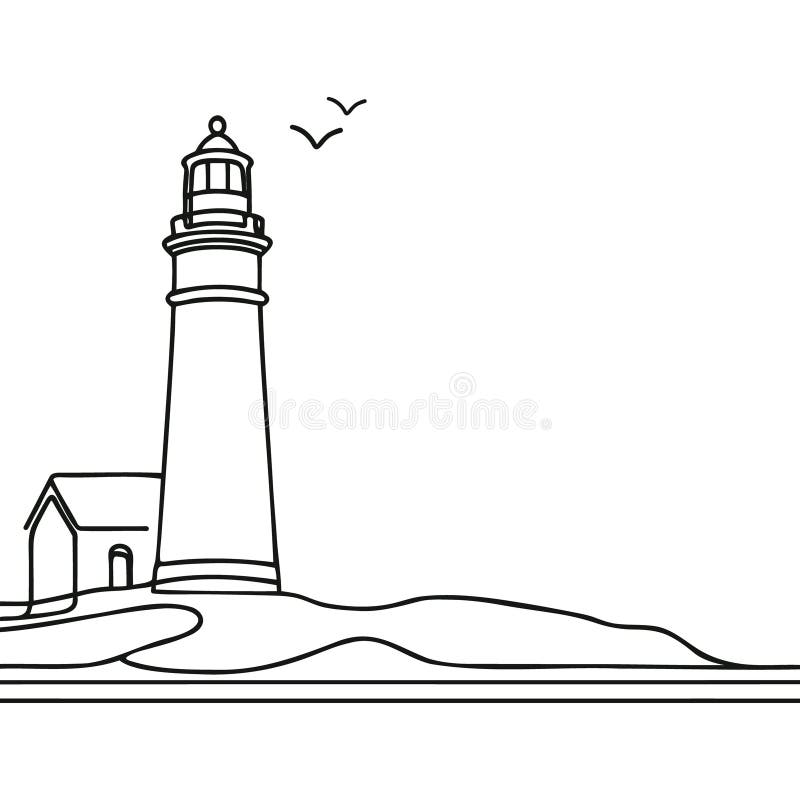 Lighthouse Continuous Line Drawing Stock Illustrations – 78 Lighthouse ...